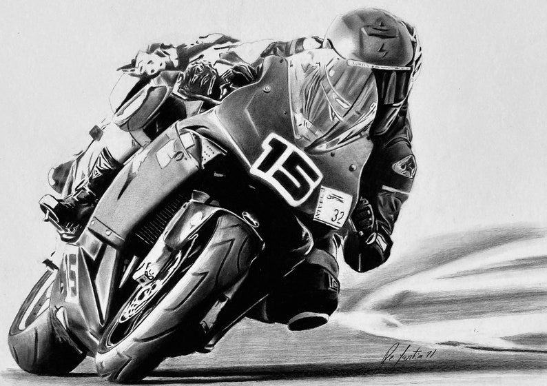 Personalized Car or Bike Drawing Original Art Car Portrait. - Etsy