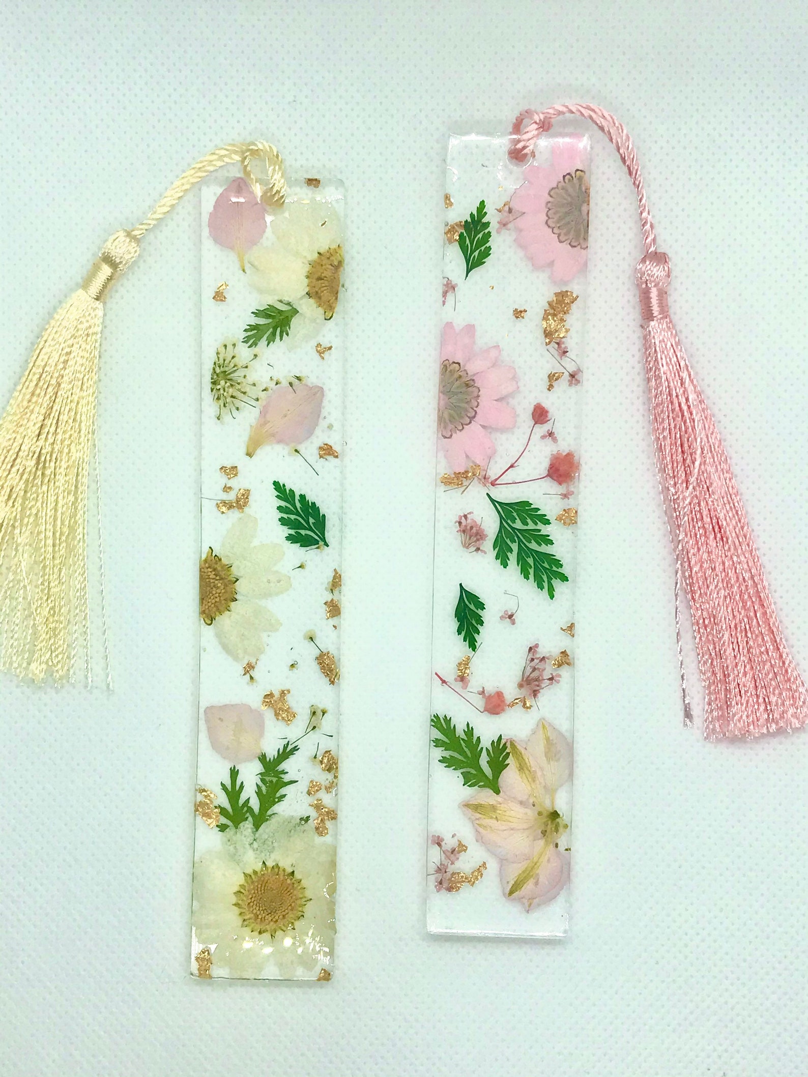 Resin Book Marks,floral Book Mark. Book Marks,books,pressed Flowers ...