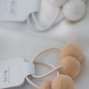Mini Pom Pom Hair Bobbles (2 per Pack) - Etsy UK