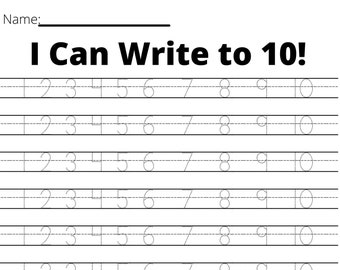 Kindergarten Math/ Number Writing Practice to 20 / Trace Number to 20 ...