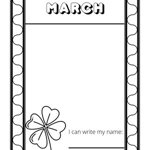 Self Portrait Journal/ Monthly Name Writing and Self Portrait Journal ...