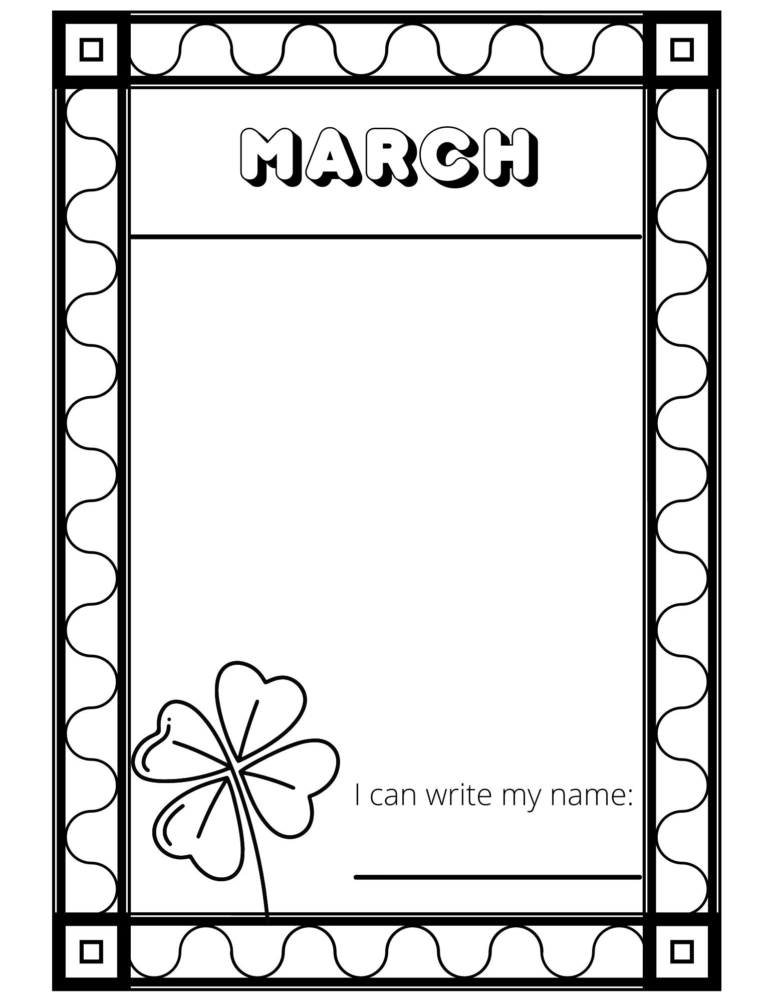 Self Portrait Journal/ Monthly Name Writing and Self Portrait Journal ...