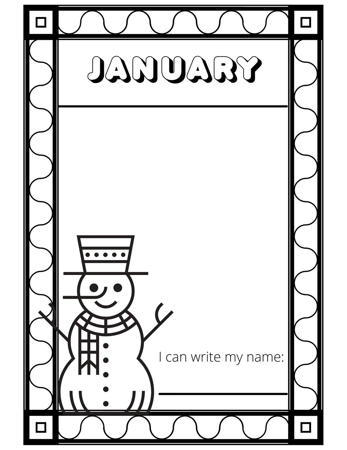 Self Portrait Journal/ Monthly Name Writing and Self Portrait Journal ...