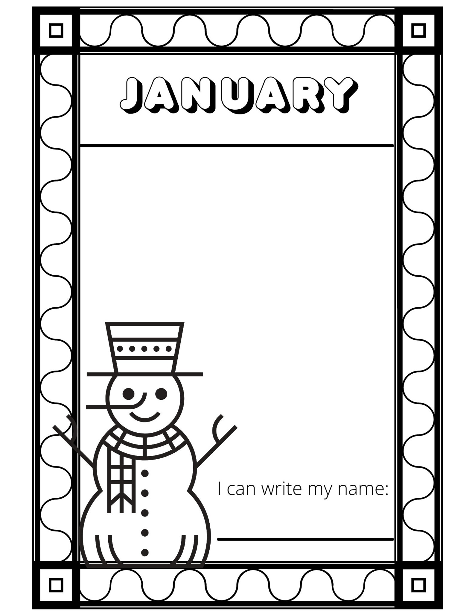 Self Portrait Journal/ Monthly Name Writing and Self Portrait Journal ...