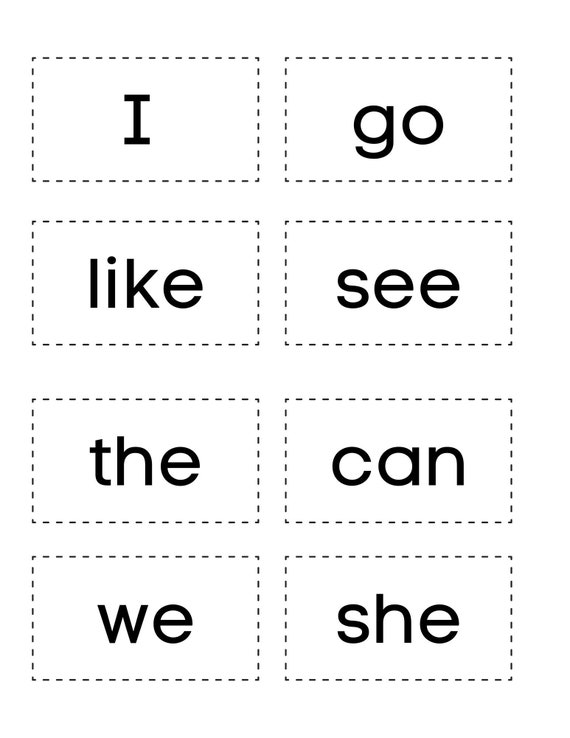 Sight Word Cards