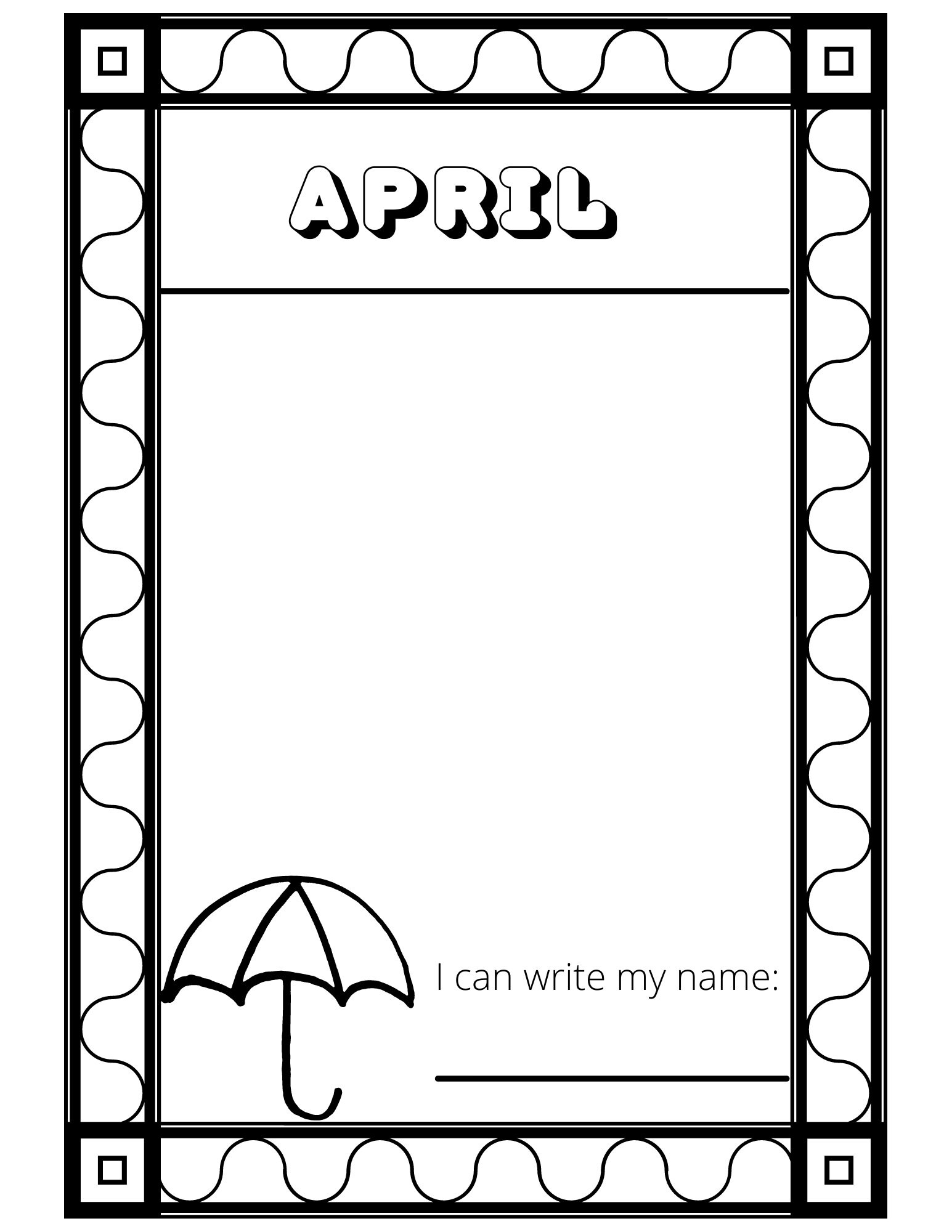 Self Portrait Journal/ Monthly Name Writing and Self Portrait Journal ...