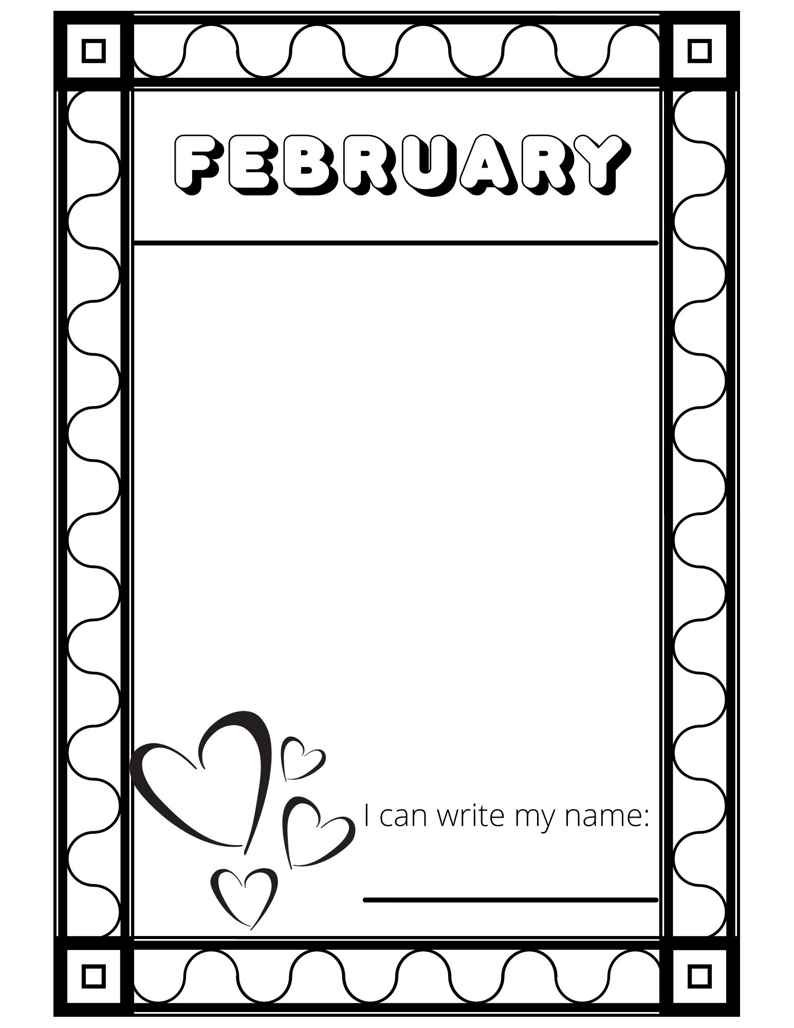 Self Portrait Journal/ Monthly Name Writing and Self Portrait Journal ...