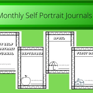 Self Portrait Journal/ Monthly Name Writing and Self Portrait Journal ...