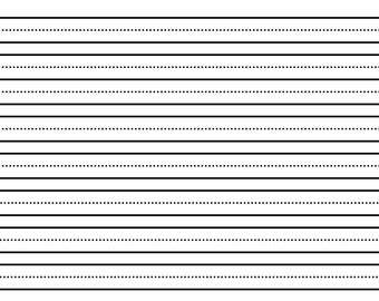 Kindergarten Lined Paper Landscape