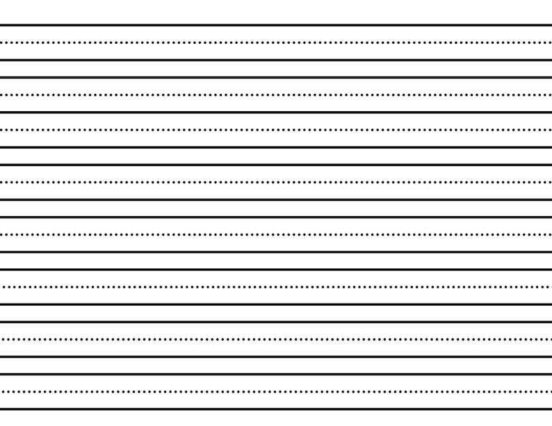Kindergarten Lined Paper / Kindergarten Writing Paper / Preschool ...