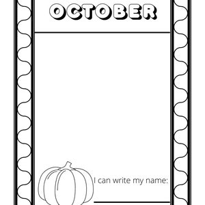 Self Portrait Journal/ Monthly Name Writing and Self Portrait Journal ...