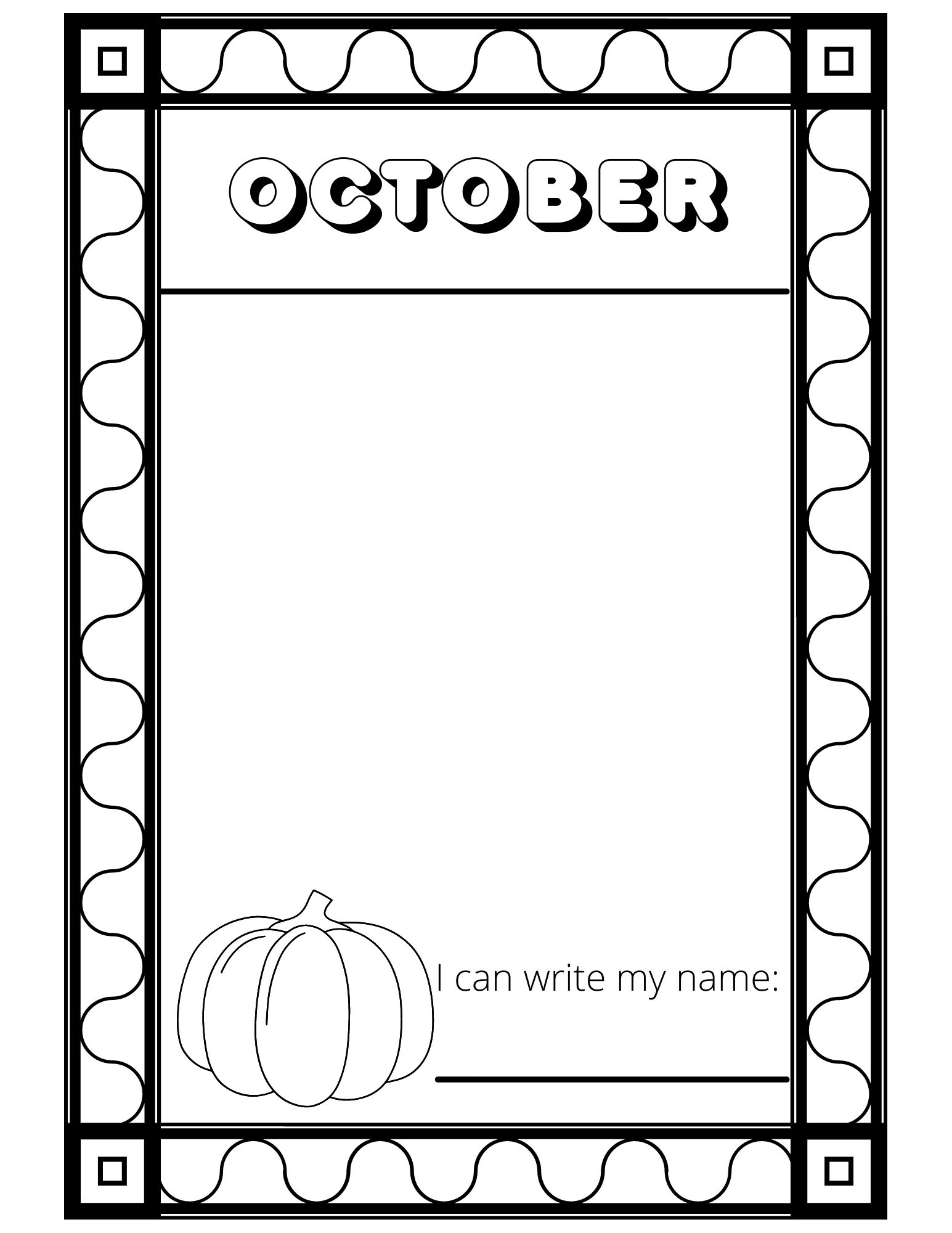 Self Portrait Journal/ Monthly Name Writing and Self Portrait Journal ...