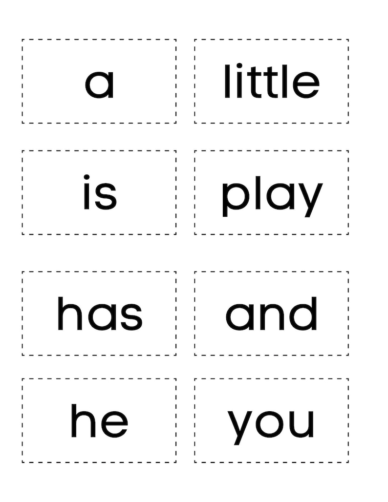 Kindergarten Sight Word Flashcards / High Frequency Words / Flashcards ...