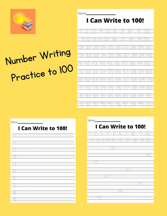 Number Writing Kindergarten Worksheet / Kindergarten Math/ - Etsy