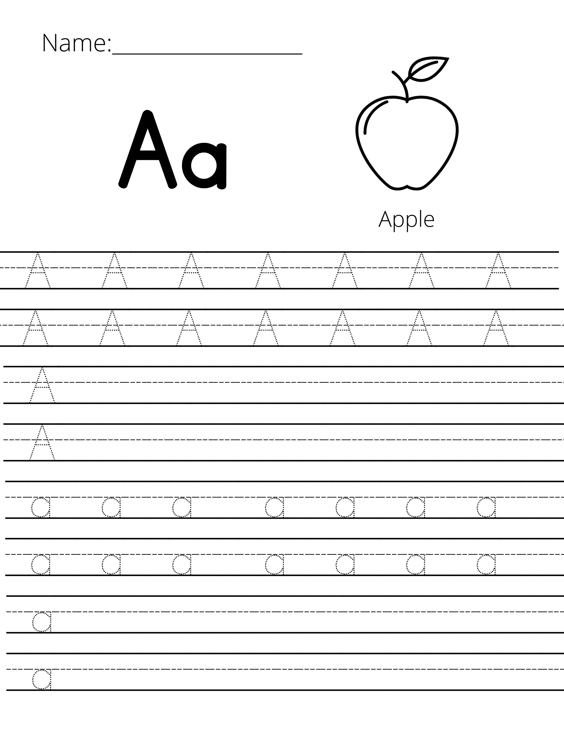 26 Printable Upper and Lower Case Alphabet Tracing Worksheets ...