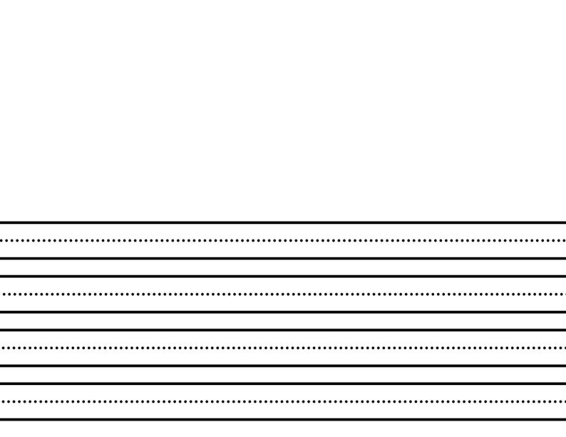 Kindergarten Lined Paper / Illustrators / Writing Paper / Preschool ...