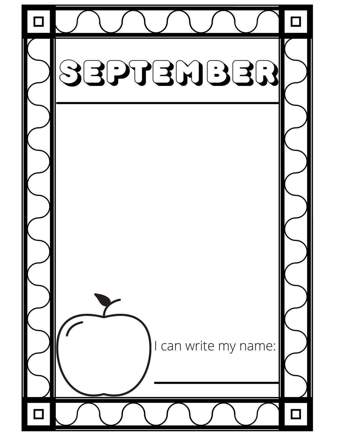 Self Portrait Journal/ Monthly Name Writing and Self Portrait Journal ...