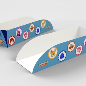 Sonic the Hedgehog Hot Dog Tray, Sonic Blue Birthday Party Printables ...