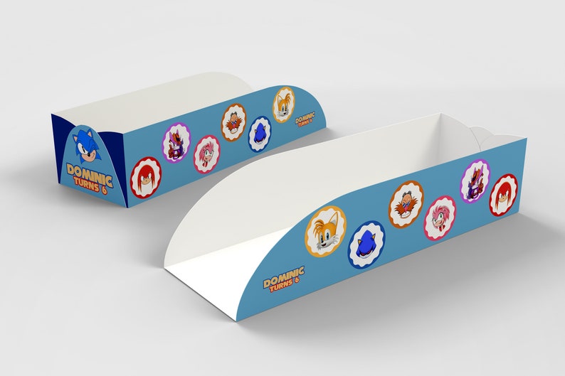 Sonic the Hedgehog Hot Dog Tray, Sonic Blue Birthday Party Printables ...