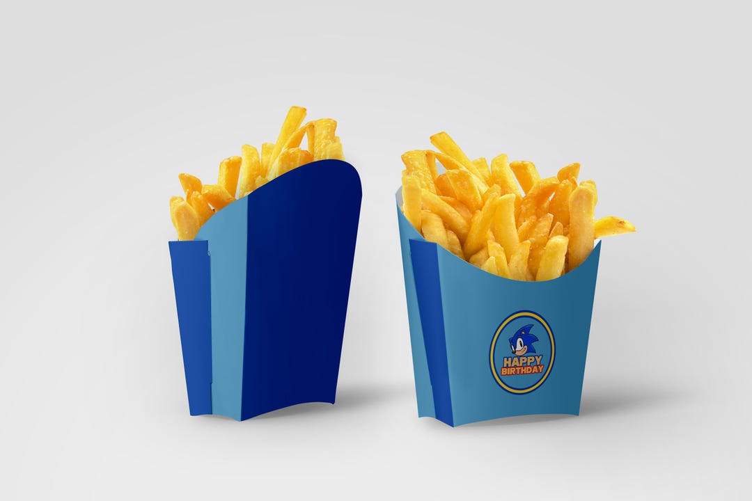 Sonic the Hedgehog Party Decoration Fries Containers, Sonic Birthday ...