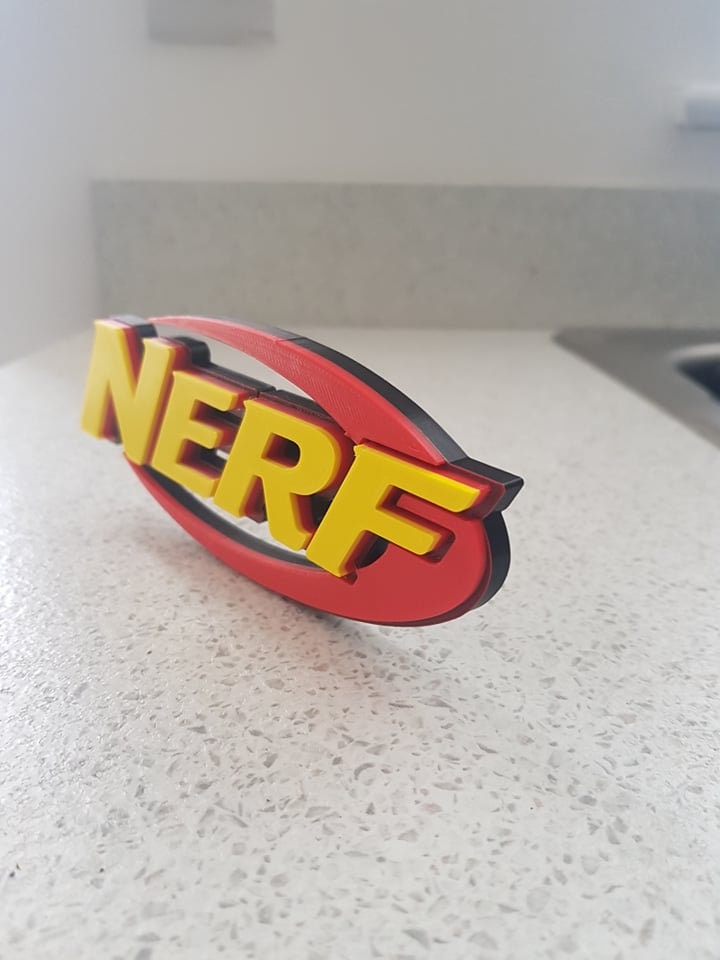 NERF 3D Printed Logo Sign - Etsy UK