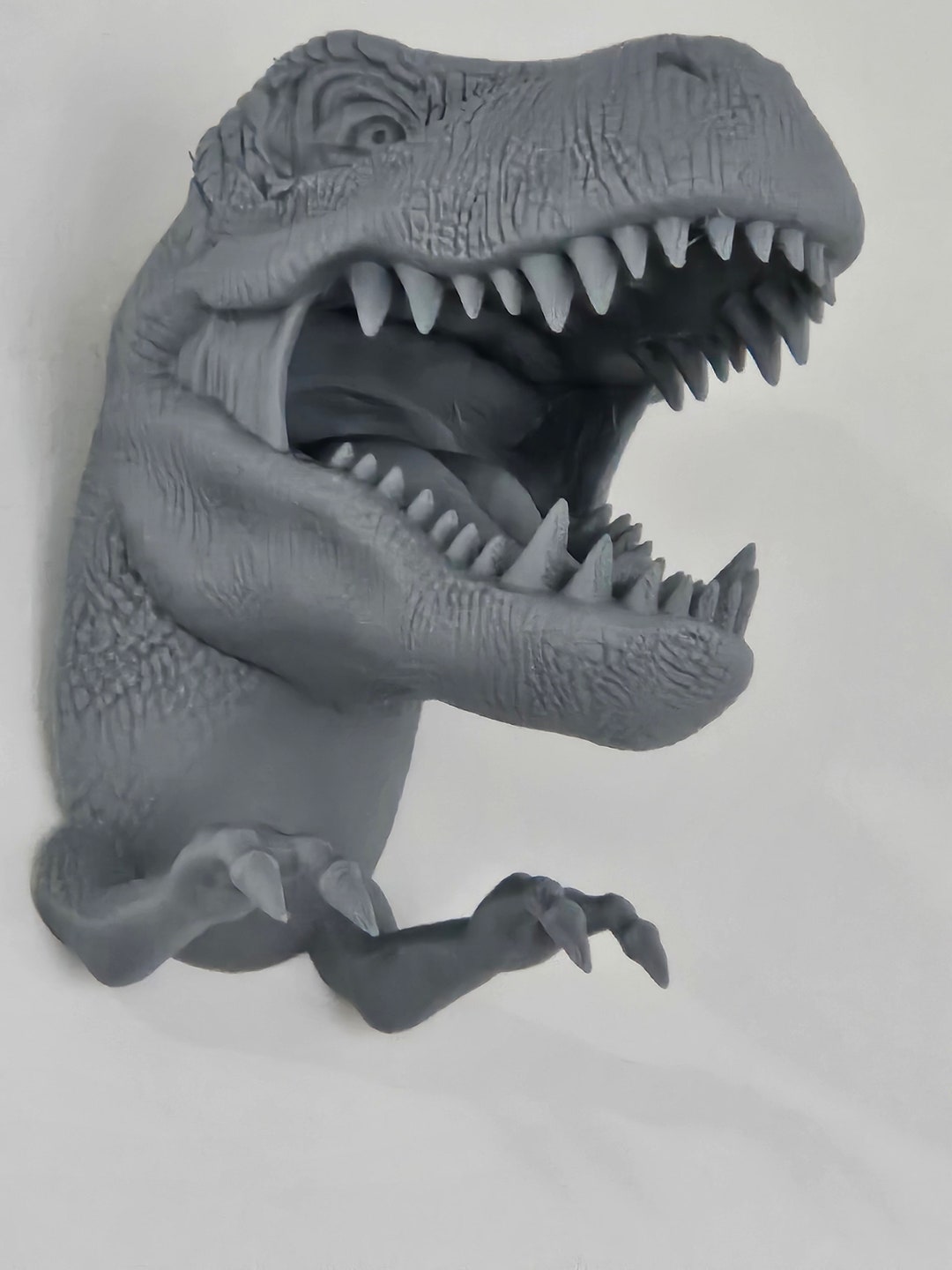 T-rex Head Wall Mounted 3d Printed - Etsy