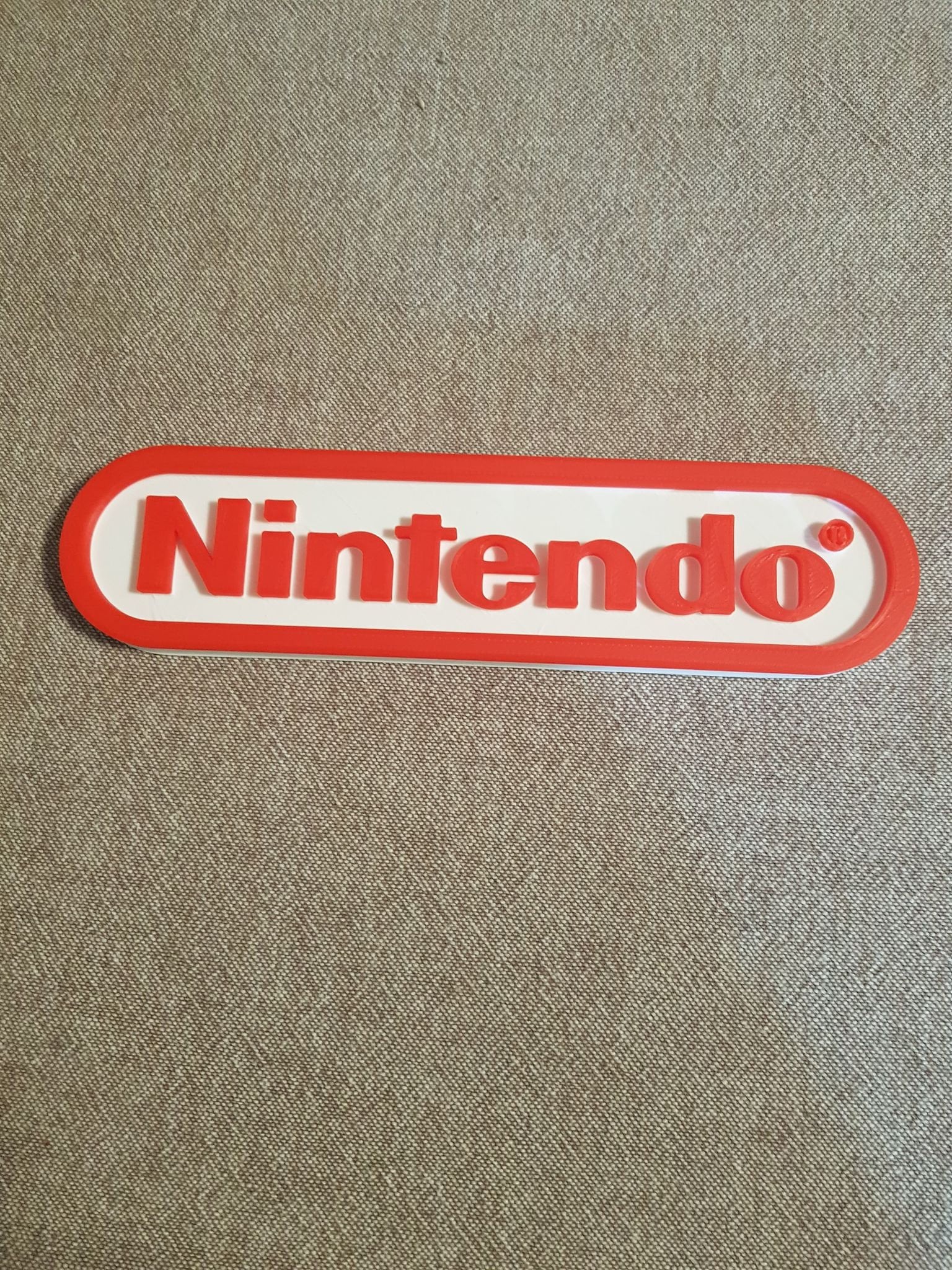 Nintendo Logo Sign 3D Printed Video Game Accessory Shelf & Desk Art ...