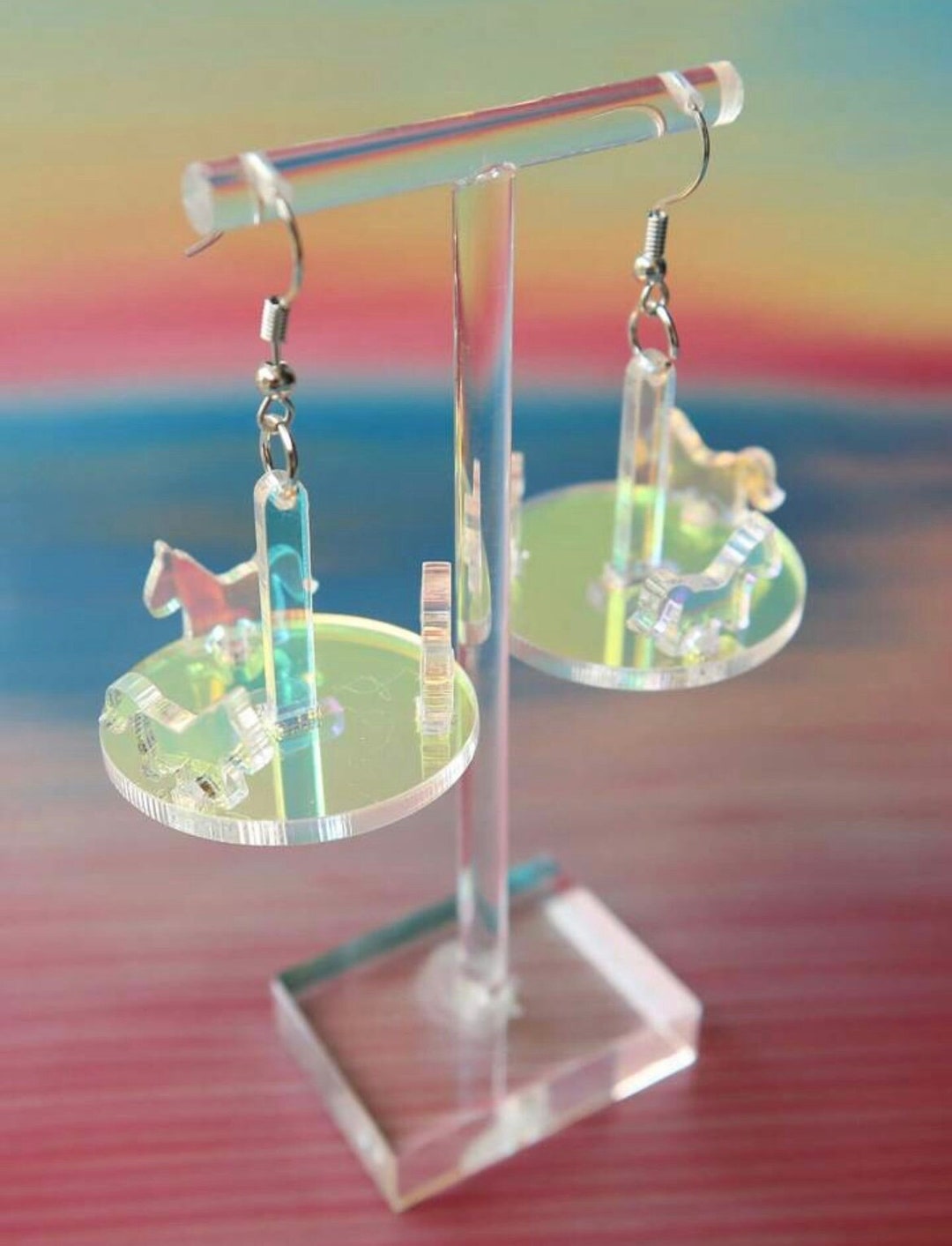 Carousel Horse Roundabout Ride Transparent Dangle Drop - Etsy