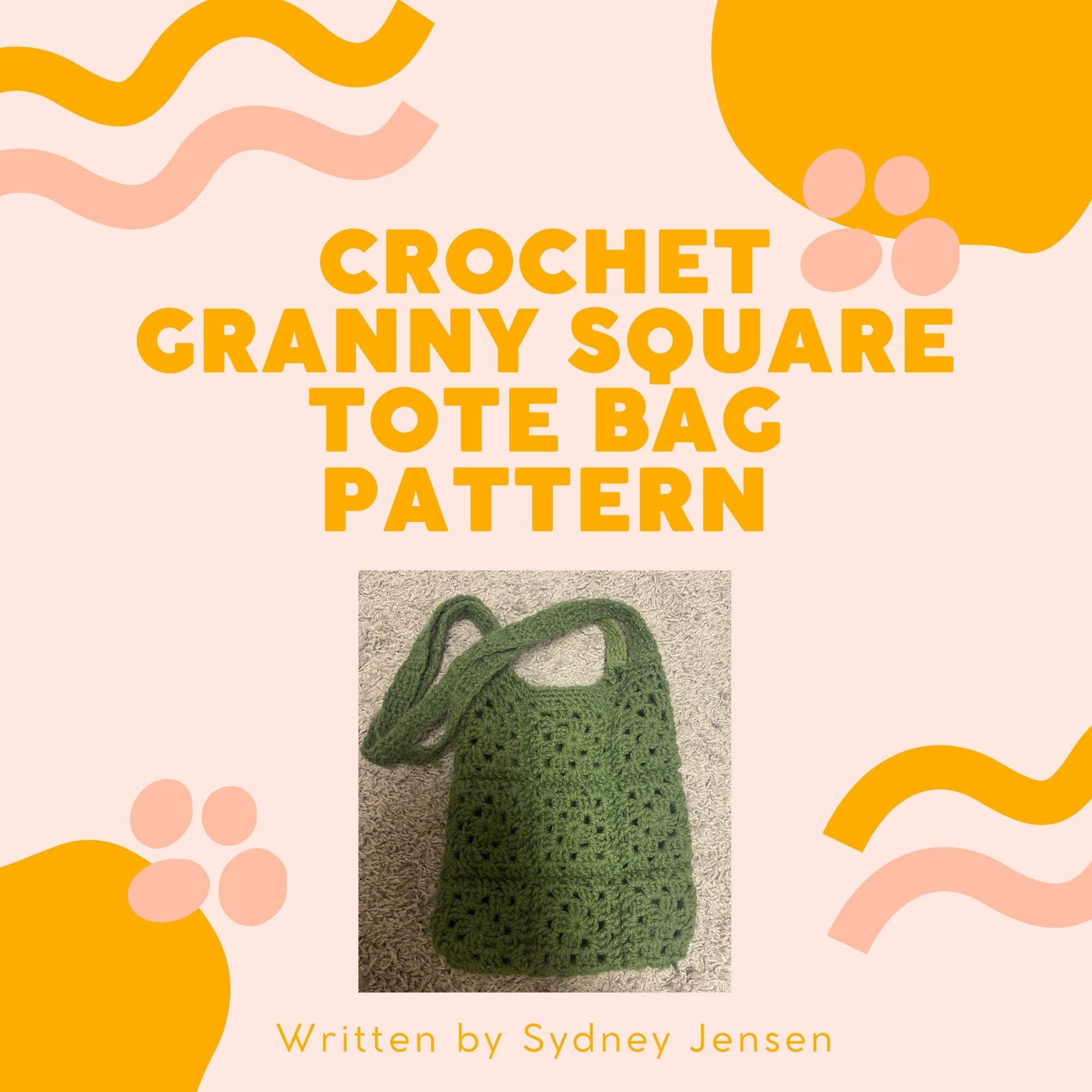 Crochet Granny Square Tote Bag Pattern - Etsy