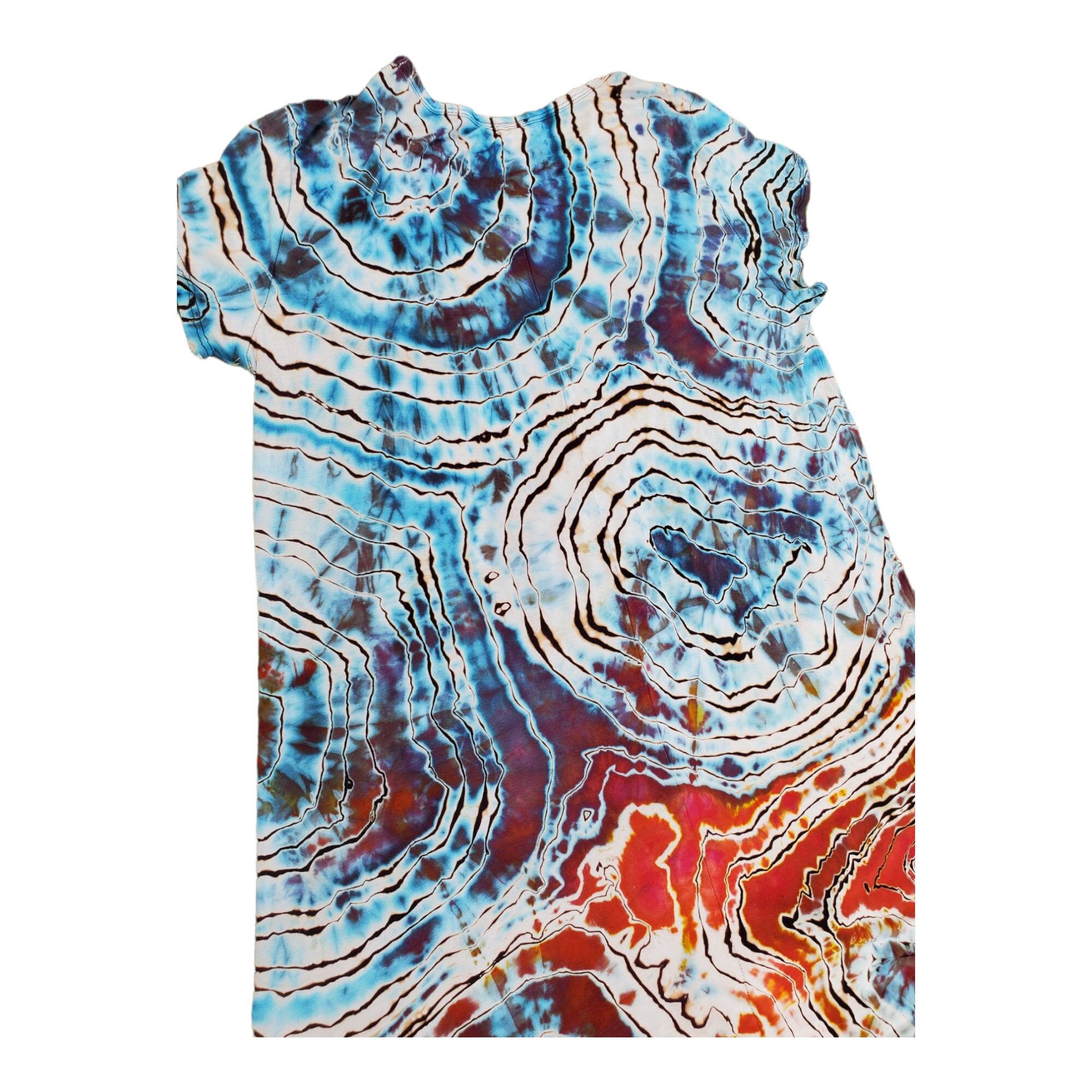 Fire and Ice Reverse Geode Tie Dye Dress Women's Size 3X - Etsy