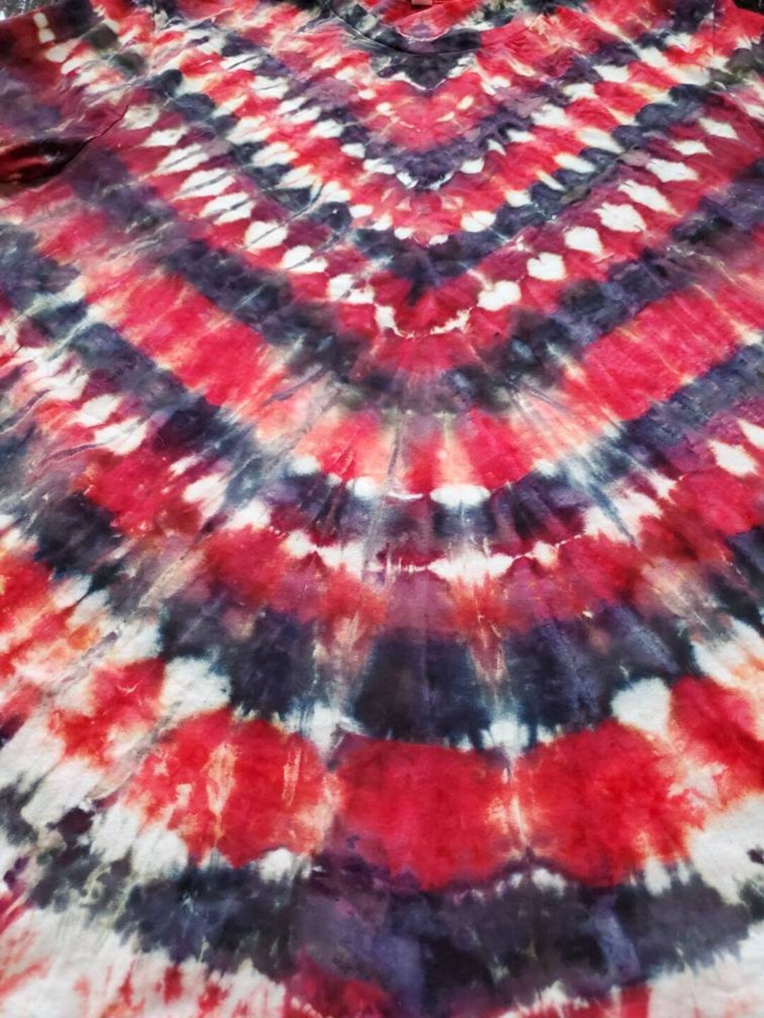 Adult Unisex 2X Black and Red V Pattern Tie Dye Tshirt - Etsy