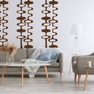 Mid Century Decal, 70s Wall Decal, 70s Wallpaper, Retro Wall Decal ...