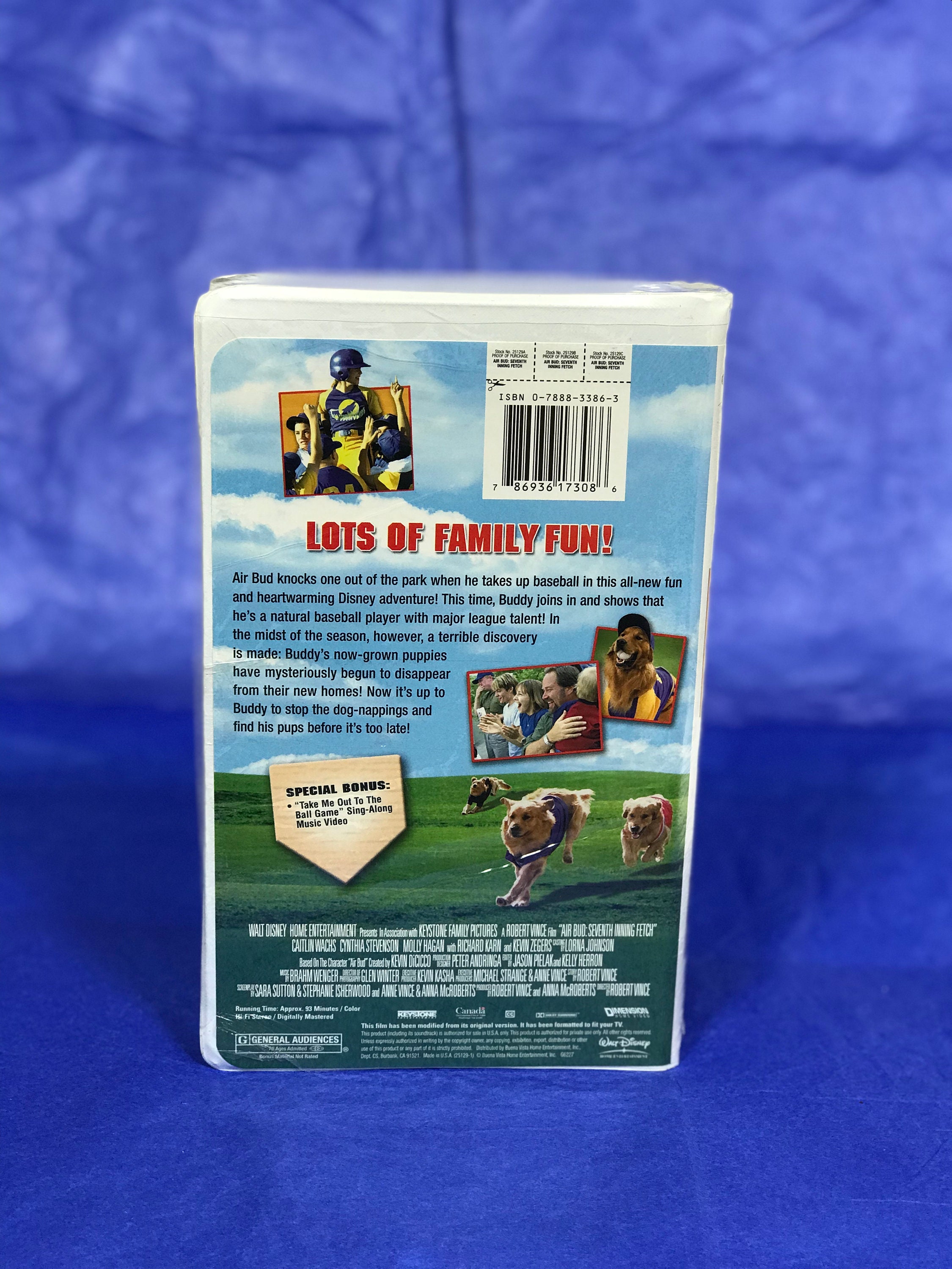 Vhs Factory Sealed Air Bud Seventh Inning Fetch Disney Great Condition