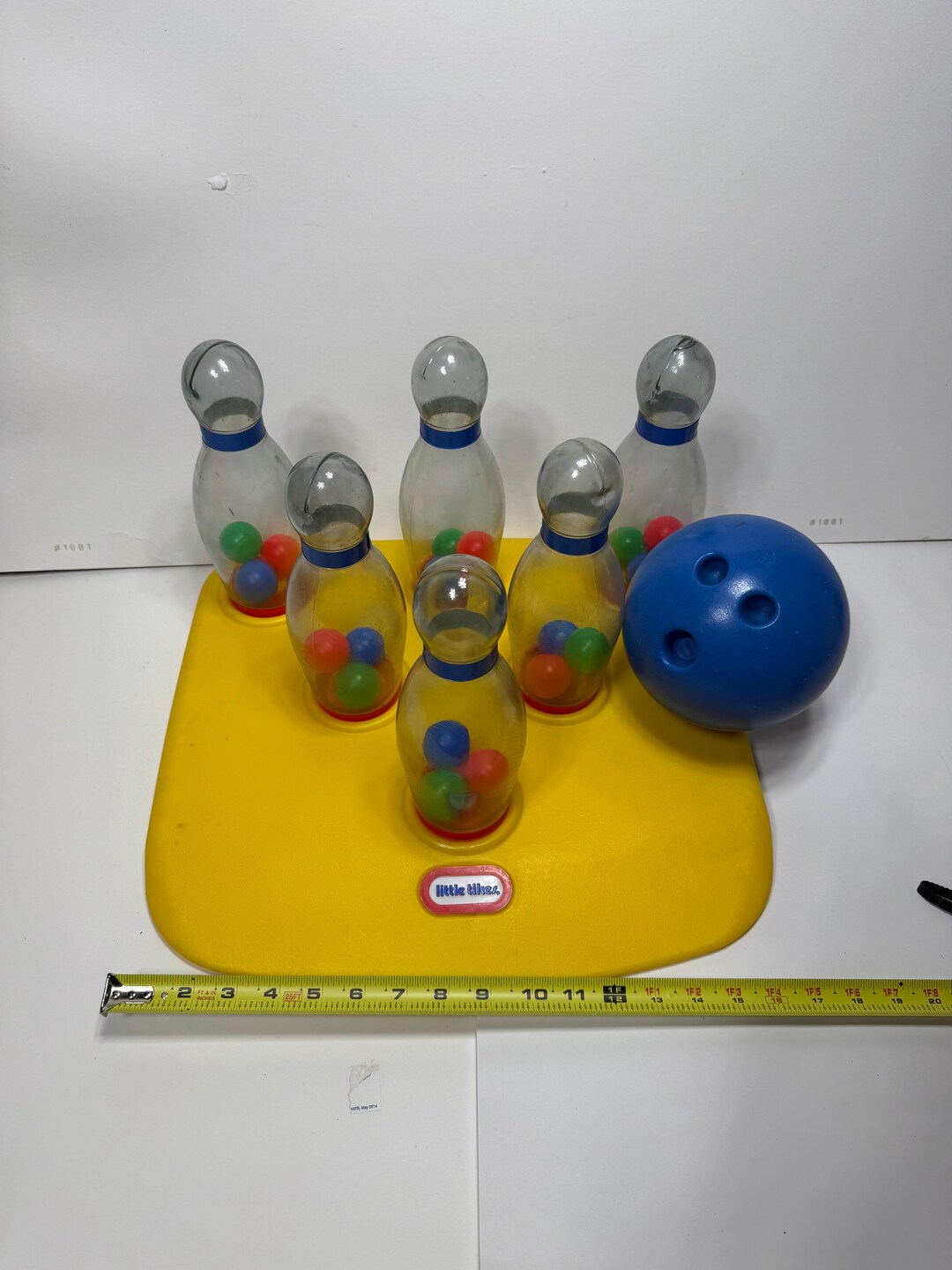 Vintage 1991 Little Tikes Clear Rattle 6 Pin & Blue Bowling Ball Set - Etsy