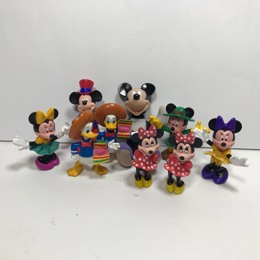 Vintage Walt Disney Toys Lot of 9 Various Years Mickey Mouse Donald ...