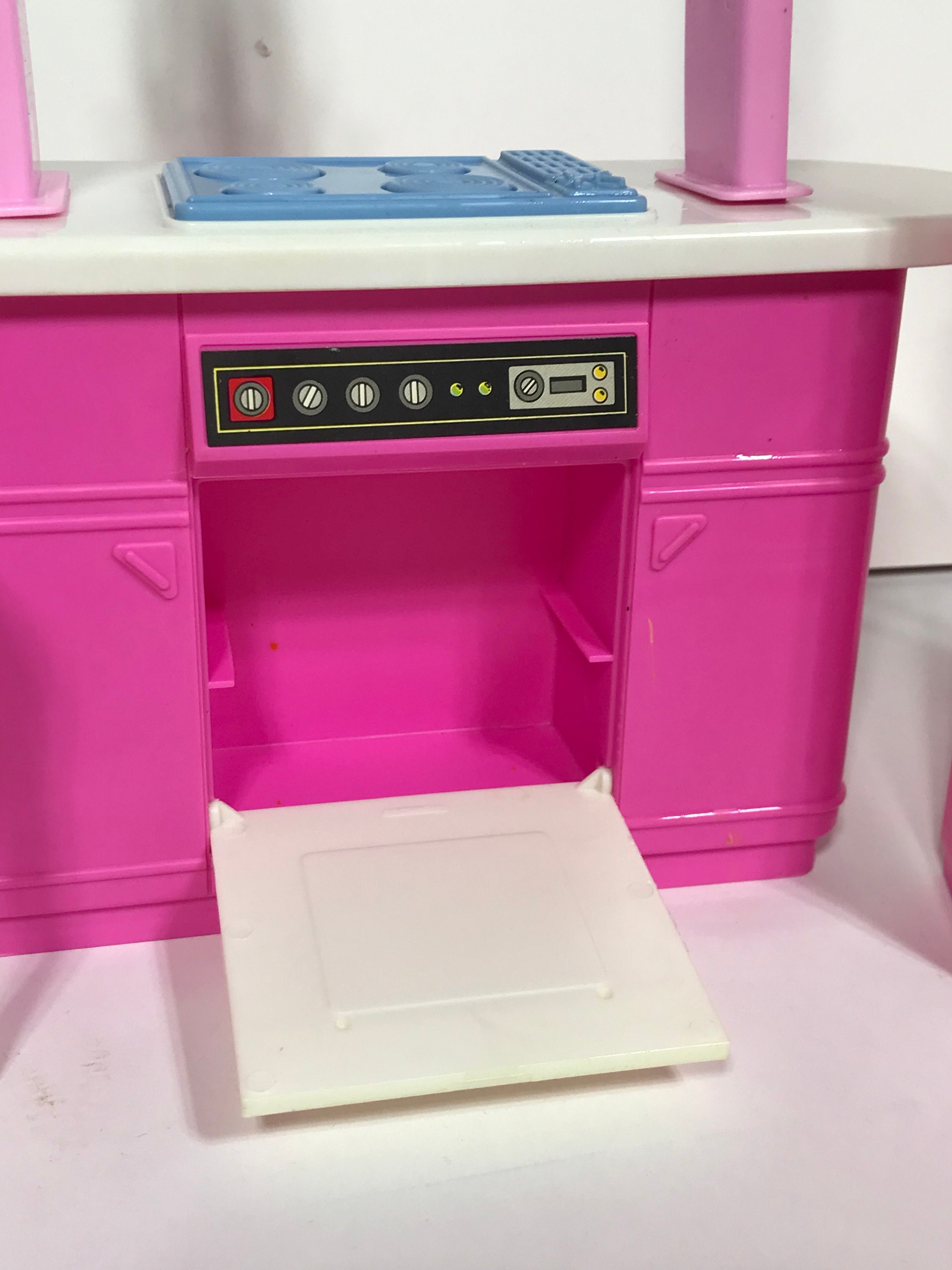 1990 Barbie Pink Kitchen Play Set - Mattel - Vintage - Etsy