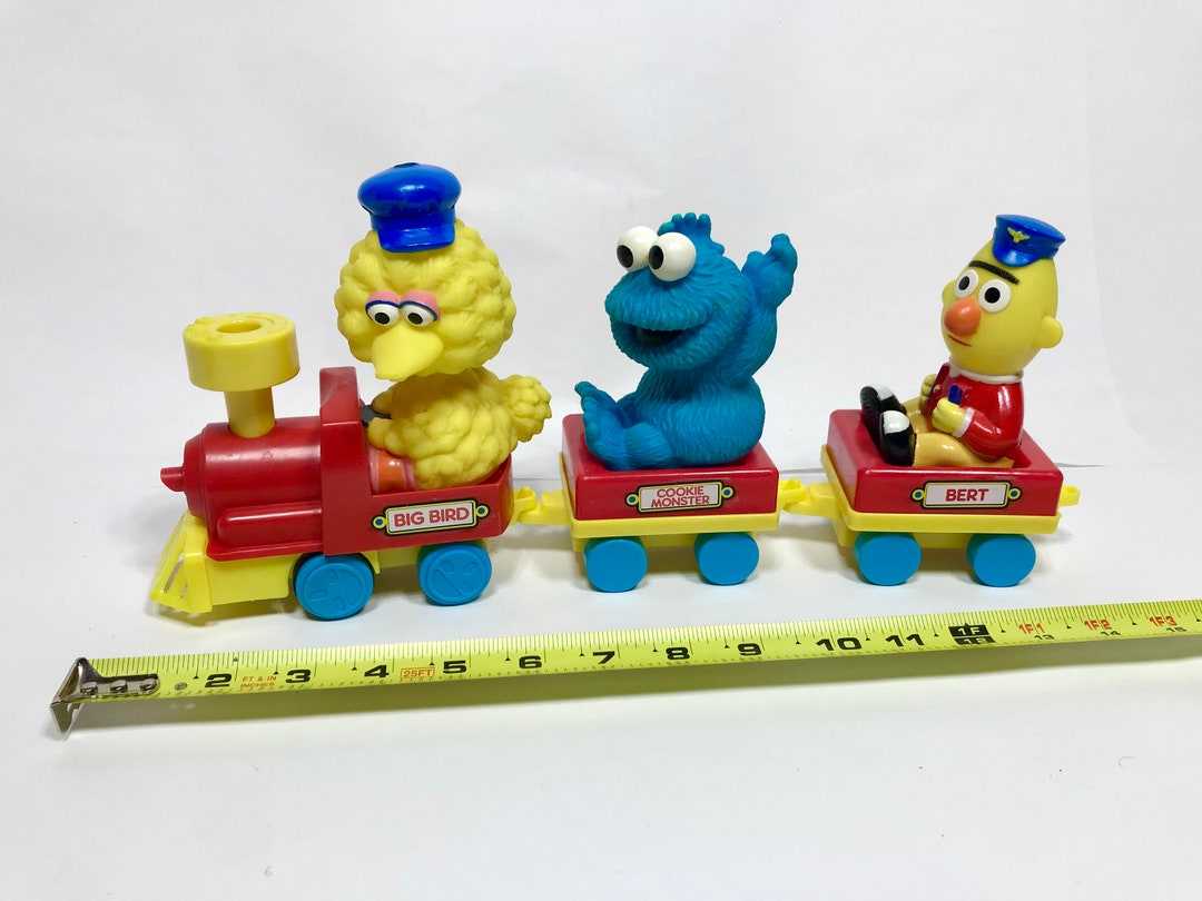 CUTE Vintage Sesame Street Big Bird Train With Cookie Monster and Bert ...
