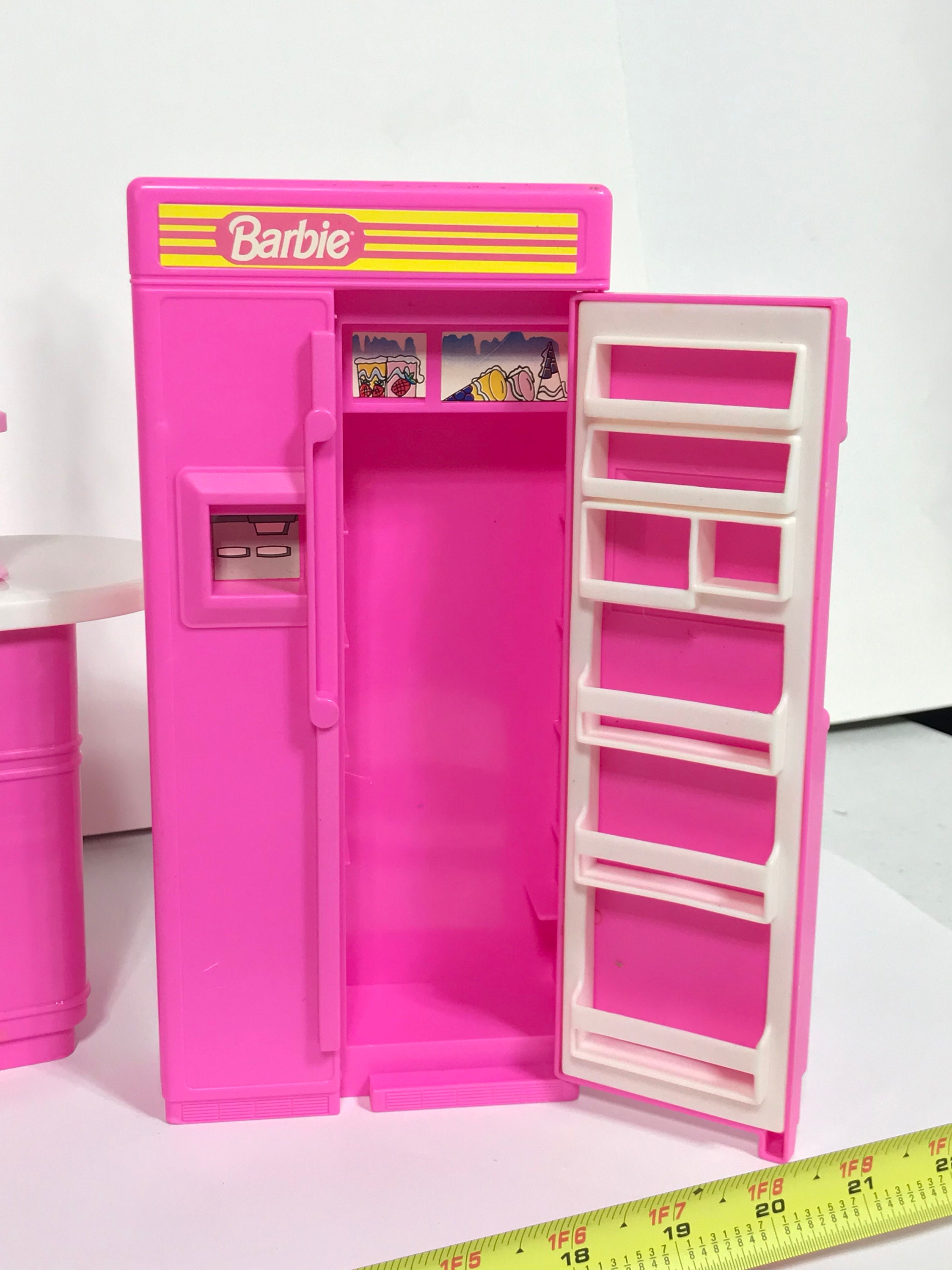 1990 Barbie Pink Kitchen Play Set - Mattel - Vintage - Etsy