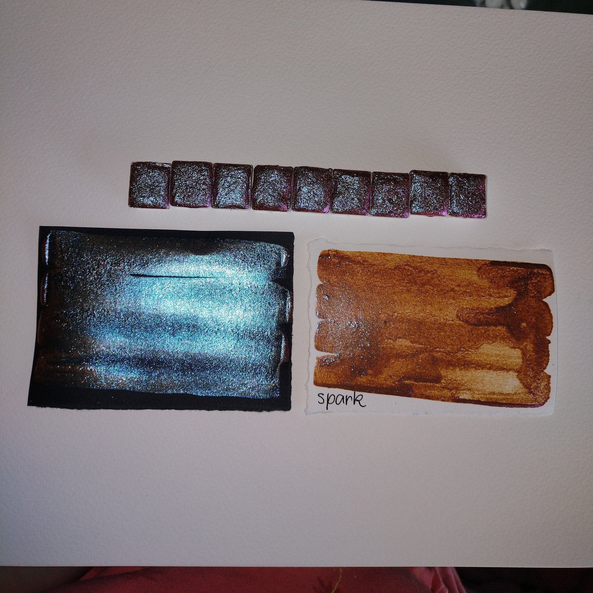 Spark colourshift handmade sparkle watercolour | Etsy