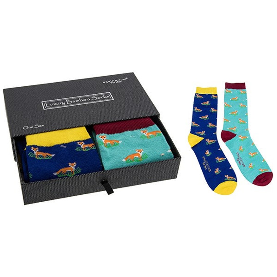 Mens Fox Socks Gift Set - Etsy UK