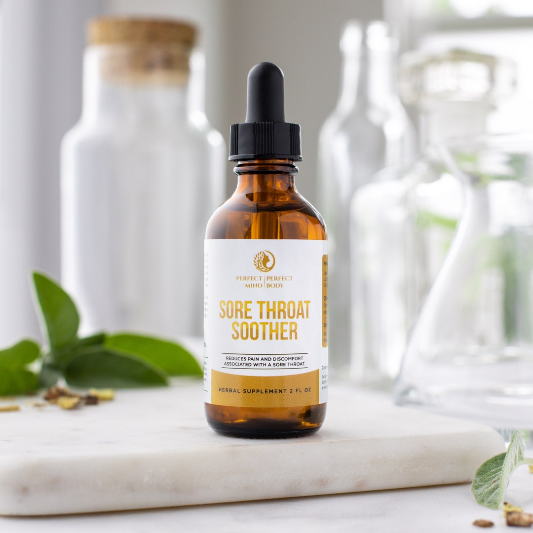 Fast Sore Throat Stopper Herbal Tincture for Cold & Flu Soothe Sore Throat Pain Completely in 10 ...