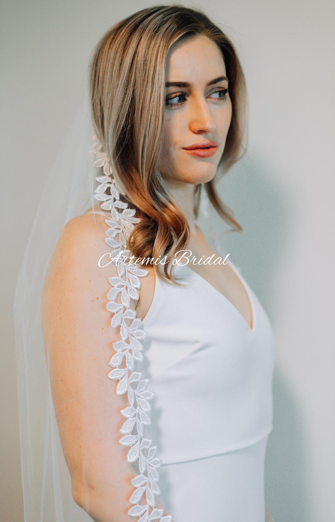 Lace Trim Cathedral Veil - Shelby Bridal Veil - Etsy
