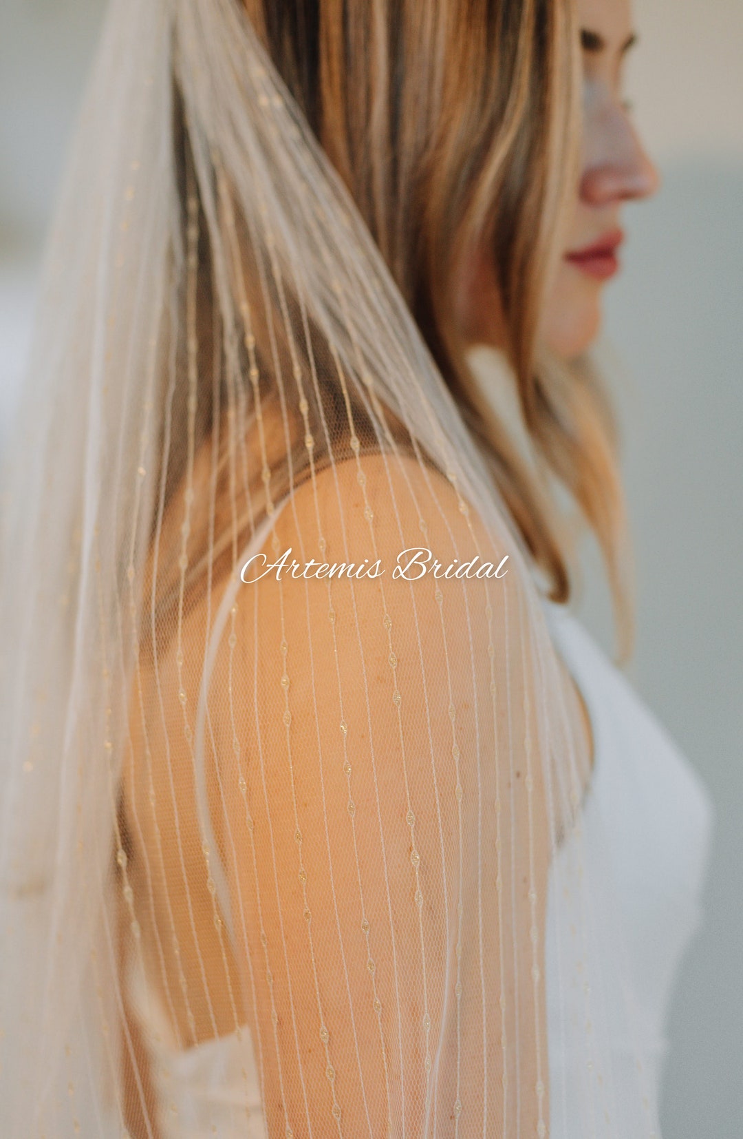 Francesca - Gold Veil, Cathedral Wedding Veil, Embroidered Wedding Veil ...