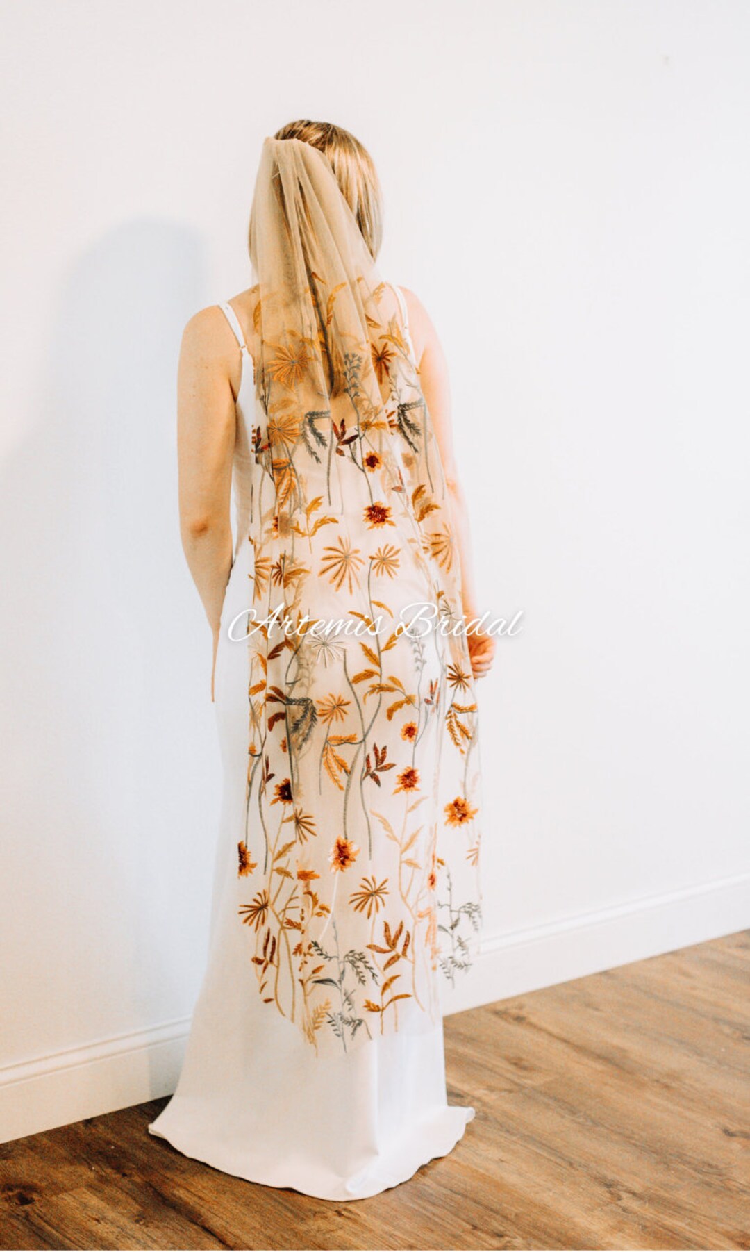 Allover Lace Veil Wedding Autumn Embroidered Wedding Veil Veil Mid ...