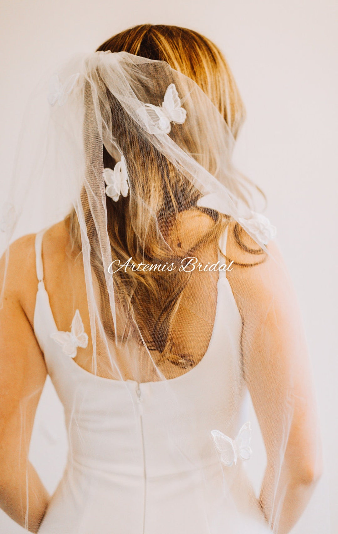Jasmine Veil - Butterfly Veil, Cathedral Veil, Chapel Veil, 72 Inch ...