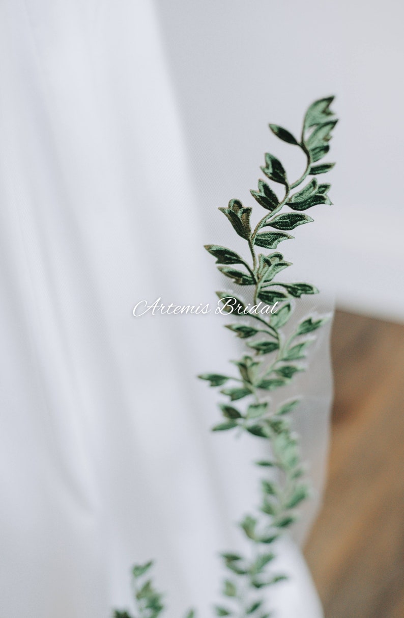 Eden Floral Cathedral Wedding Veil: Handcrafted Greenery Veil - Etsy