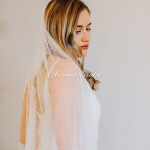 Poppy -swiss Dot Veil, Swiss Dot Wedding Veil, Polka Dot Cathedral ...