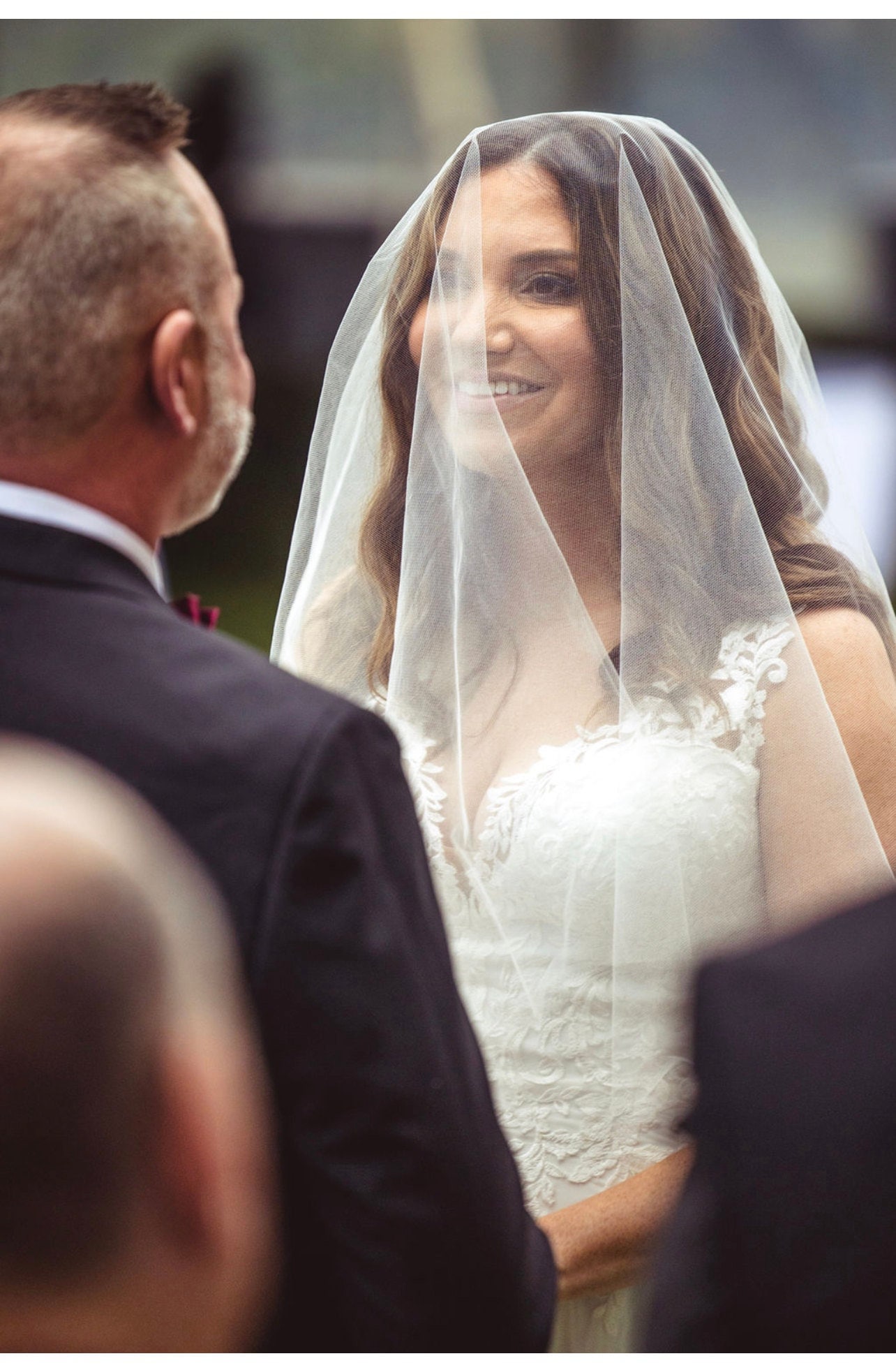 Drop Veil, Cathdral Wedding Veil, Tulle Wedding Veil, Fingertip Veil ...