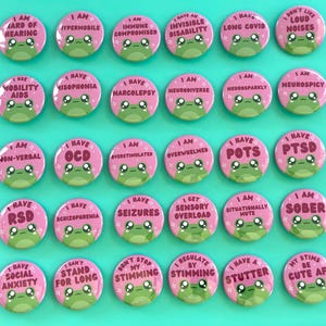1.5in Disability/awareness Button Pin | Mental Health, Sensory ...