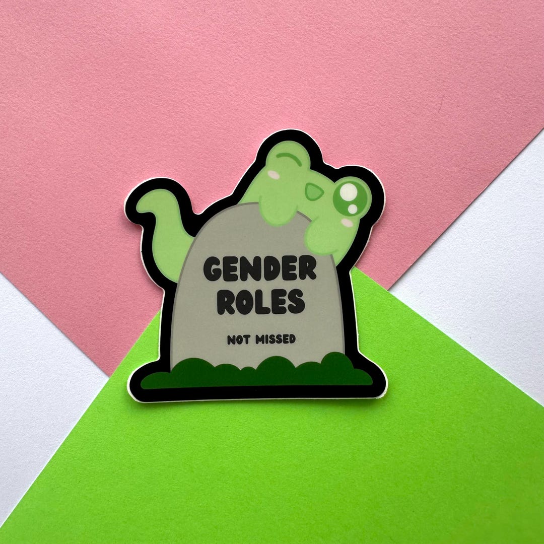 New Gender Roles Non-binary Ghost Frog Glossy Vinyl Sticker - Etsy